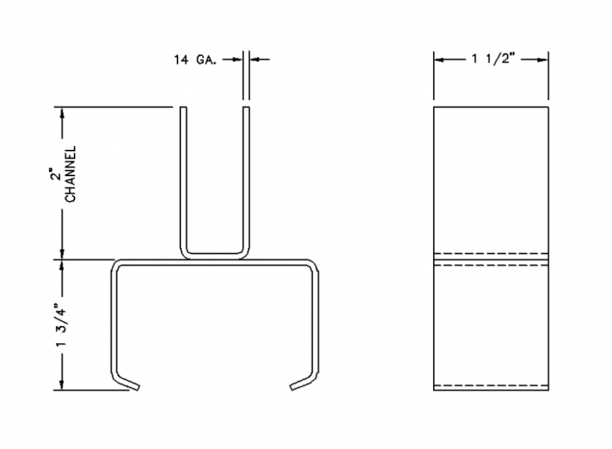 J112-CH2 2" Channel w/ C-Clip | Jayne Industries | Leaders of ...