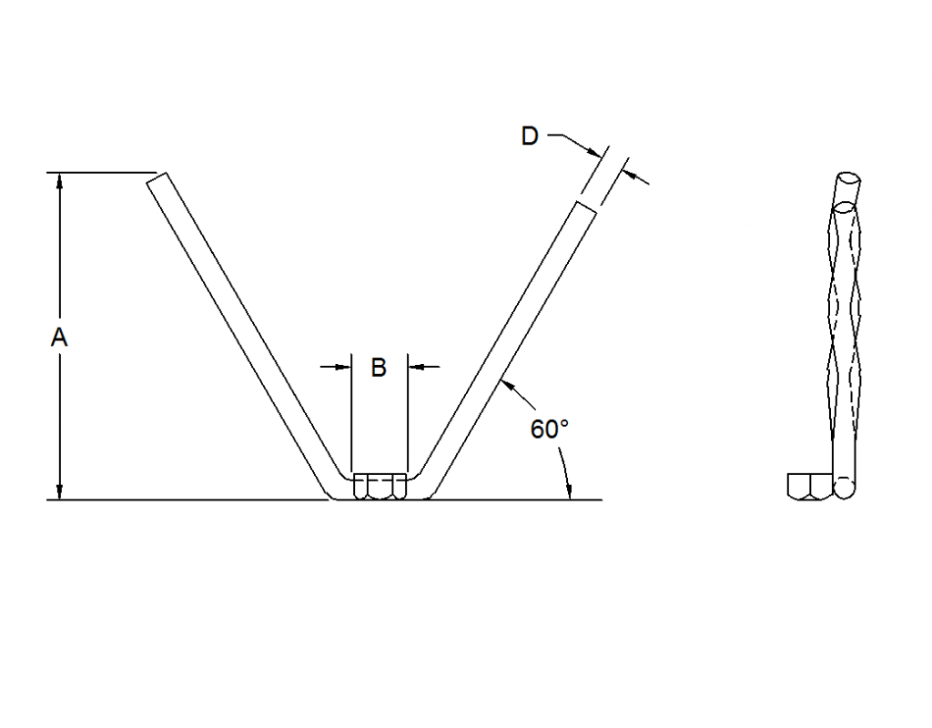 J733-NS Crimped Flat Bottom "V" Anchor | Jayne Industries | Leaders of ...